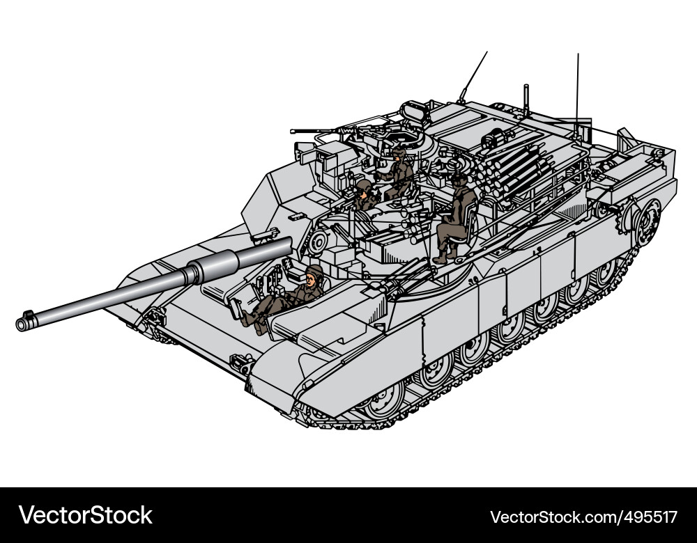 Tank abrams m1 Royalty Free Vector Image - VectorStock