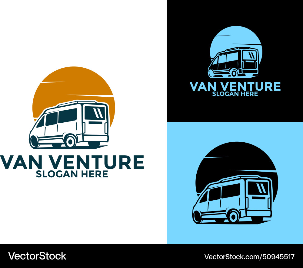Van logo mini van symbol logo template delivery Vector Image