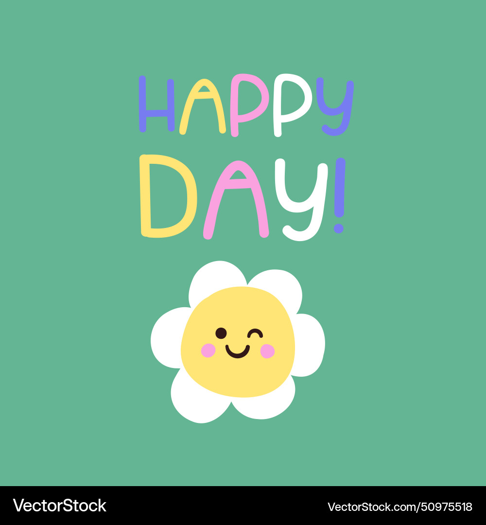 Cute spring card with flowers Royalty Free Vector Image