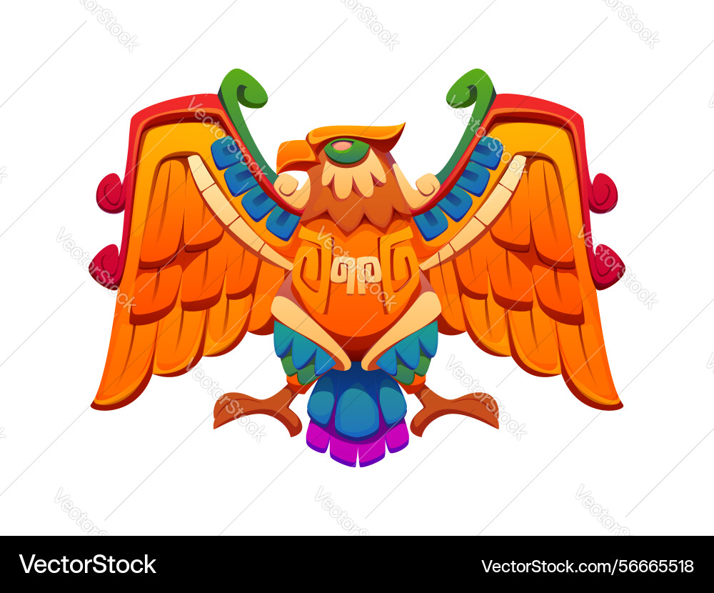 Eagle aztec inca maya mexican game icon asset Vector Image