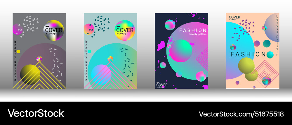 Future futuristic template with abstract forms Vector Image