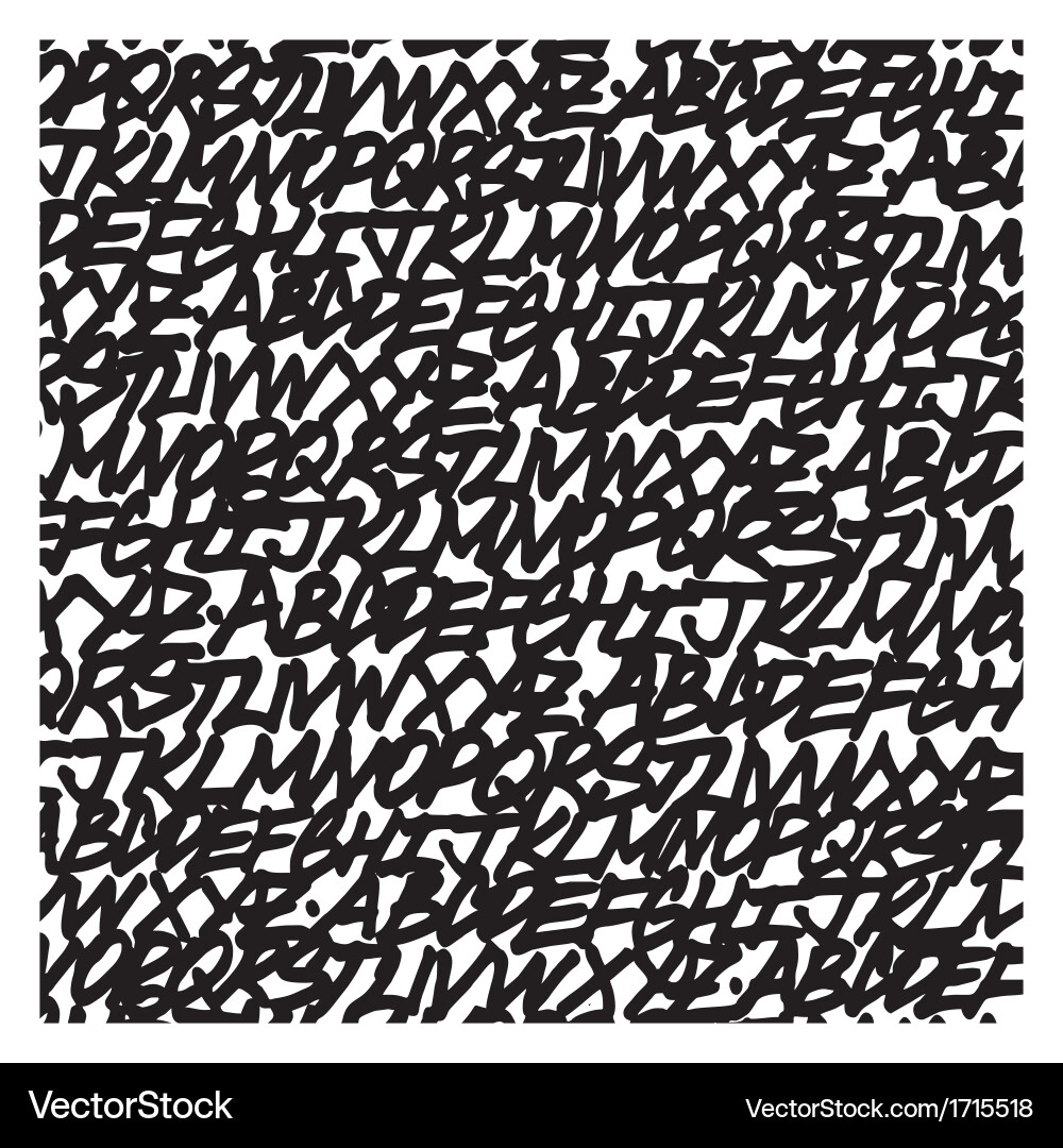 Graffiti tags pattern alphabet Royalty Free Vector Image