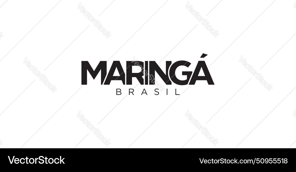 Maringa in the brasil emblem design features Vector Image