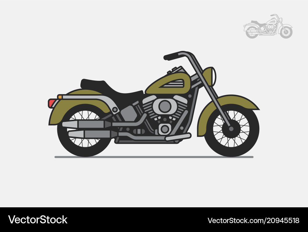 Military vintage motorcycle Royalty Free Vector Image