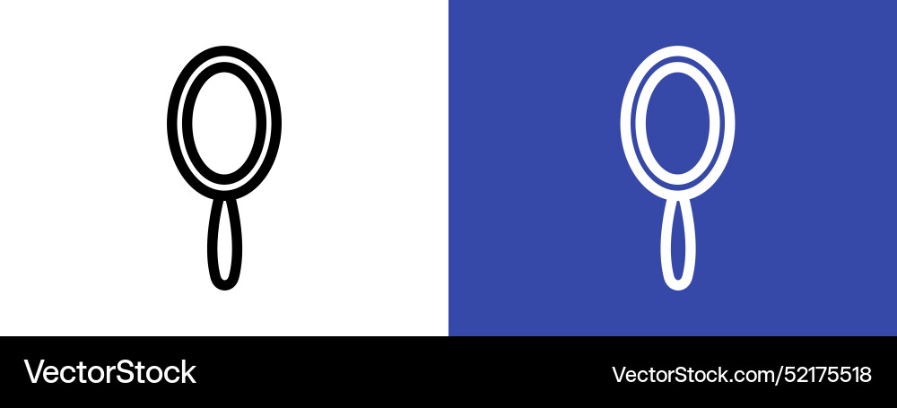 Mirror logo sign set outline Royalty Free Vector Image