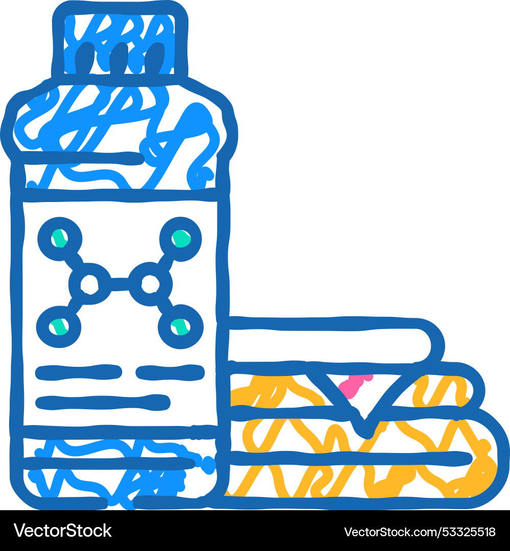 Perc perchloroethylene dry cleaning icon doodle Vector Image