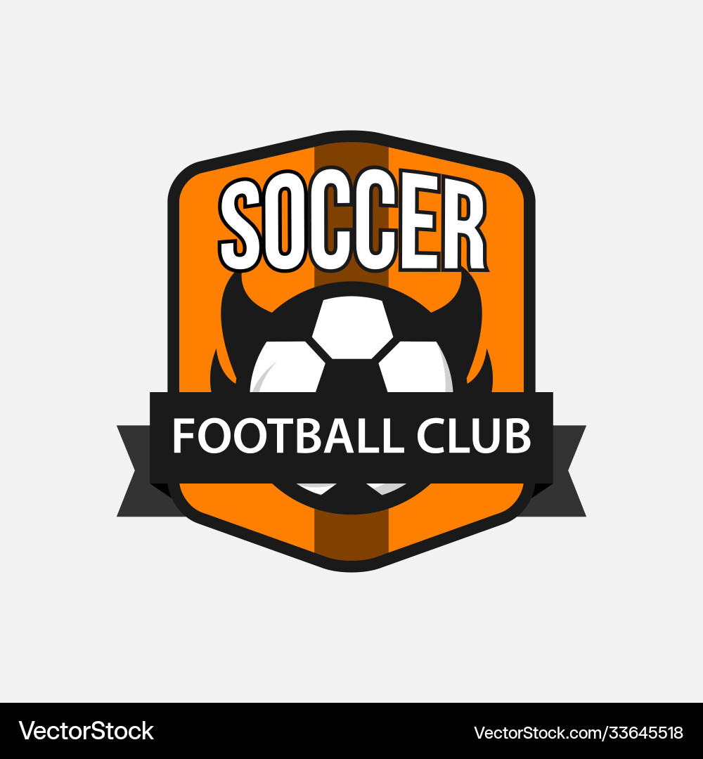 Soccer Club Logo Template Royalty Free Vector Image