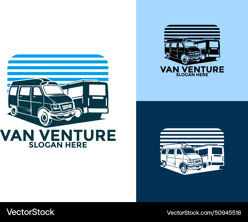 Van logo mini symbol template delivery Royalty Free Vector