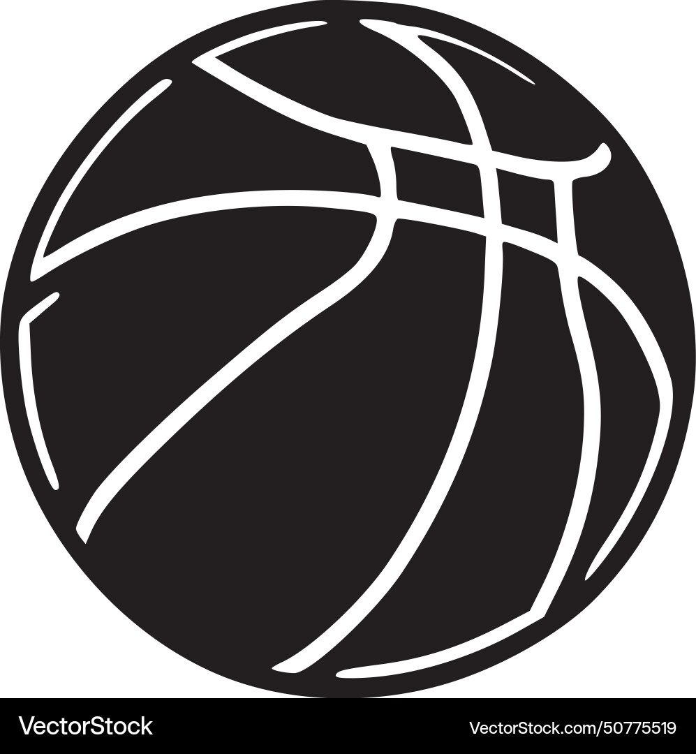 Basketball - minimalist and flat logo Royalty Free Vector