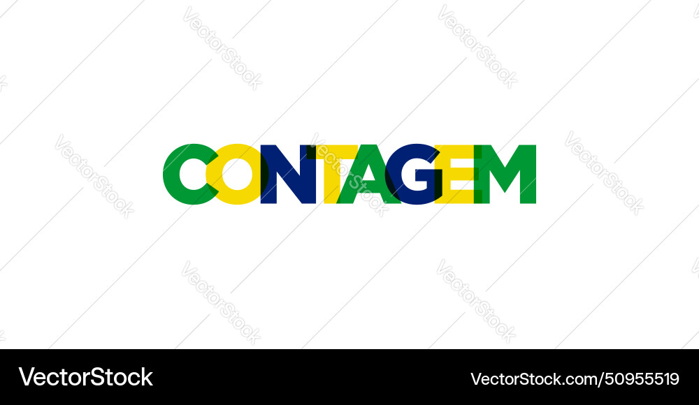 Contagem in the brasil emblem design features Vector Image