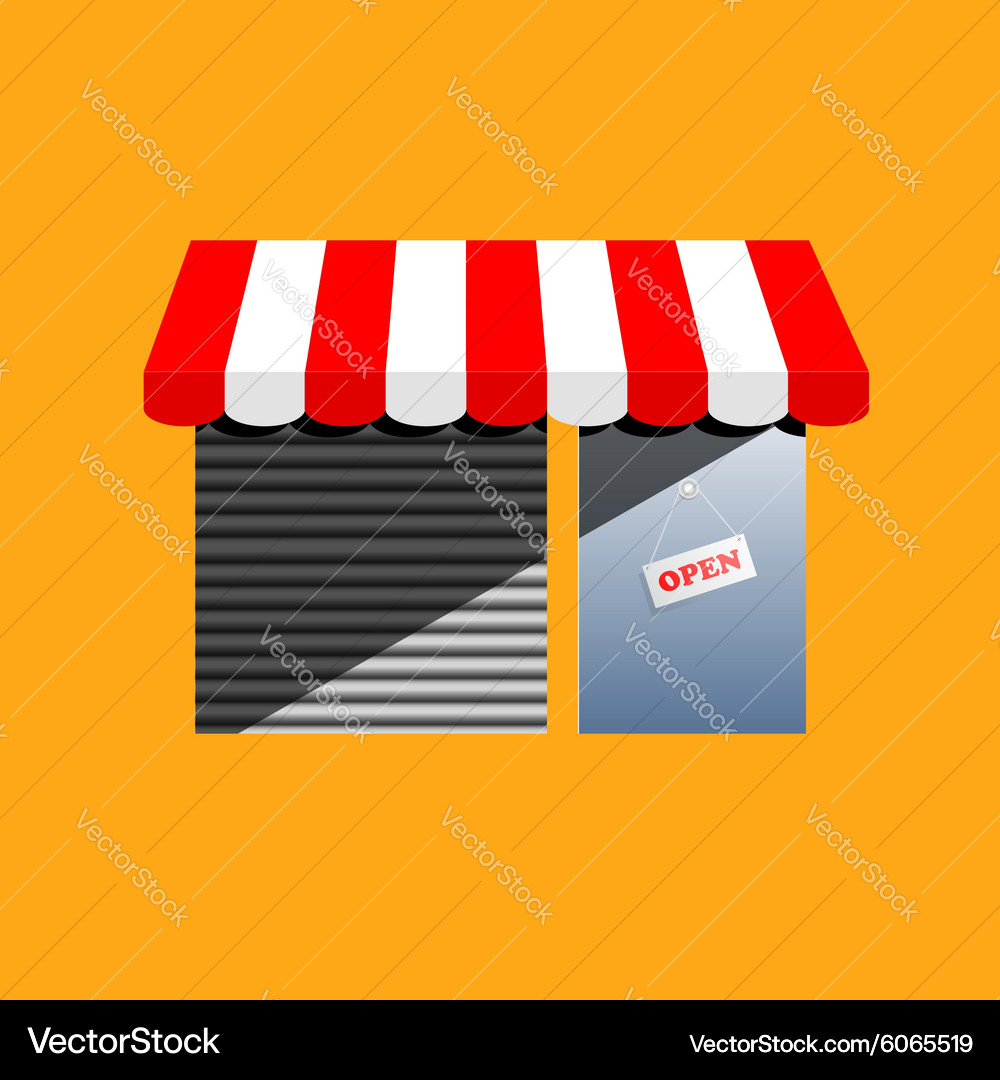 Corner shop cartoon drawing Royalty Free Vector Image