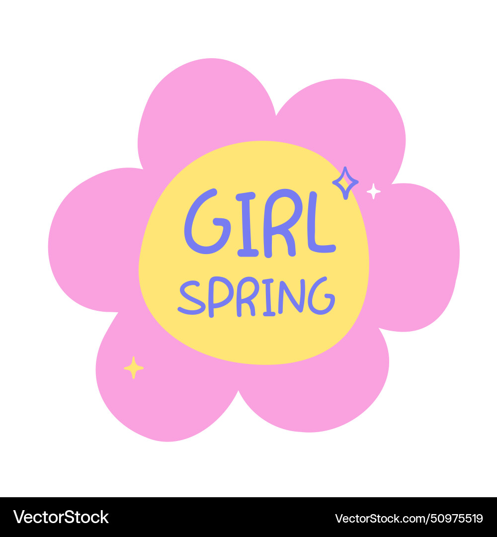 Cute spring card with flowers Royalty Free Vector Image