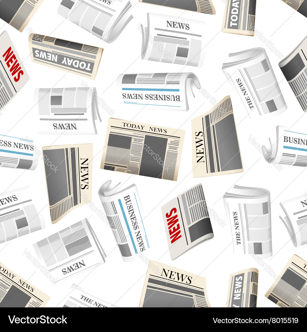 Daily newspapers seamless pattern background Vector Image