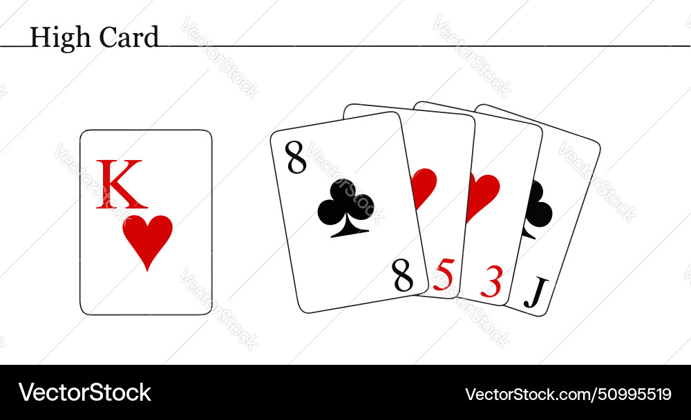 High card poker Royalty Free Vector Image - VectorStock