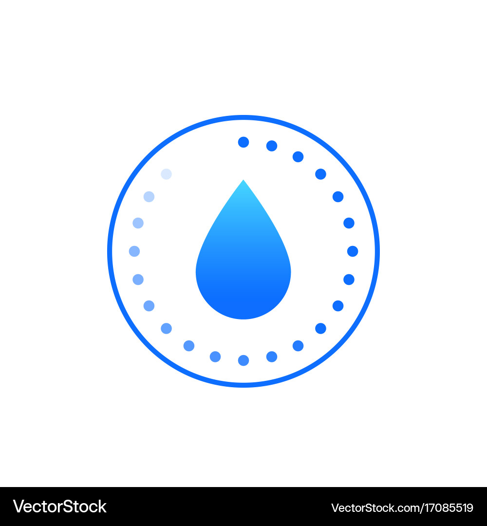 Humidity Icon - Water Drop Gauge Royalty Free Vector Image