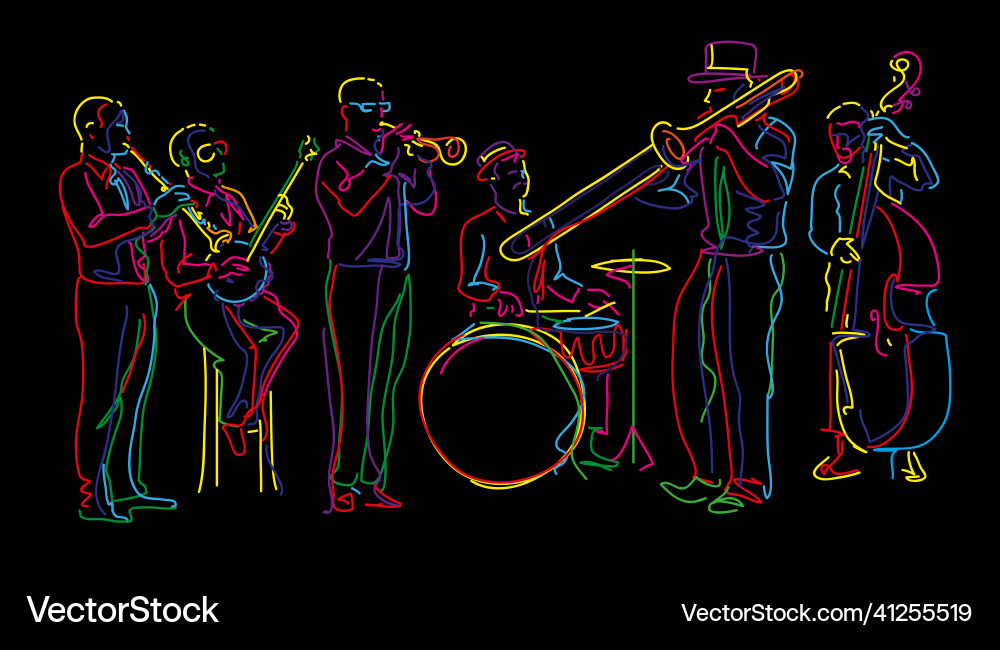 Jazz band Royalty Free Vector Image - VectorStock