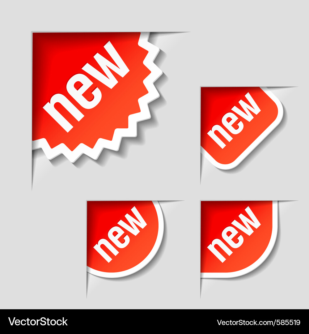 New labels Royalty Free Vector Image - VectorStock