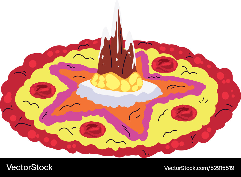 Rangoli ornament onam festival Royalty Free Vector Image