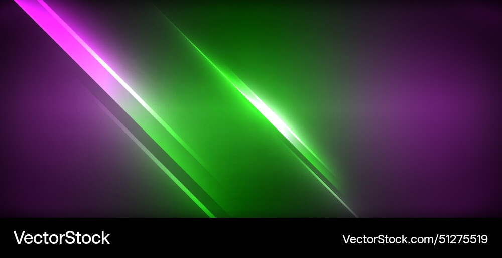 Violet and magenta light beams on purple backdrop Vector Image