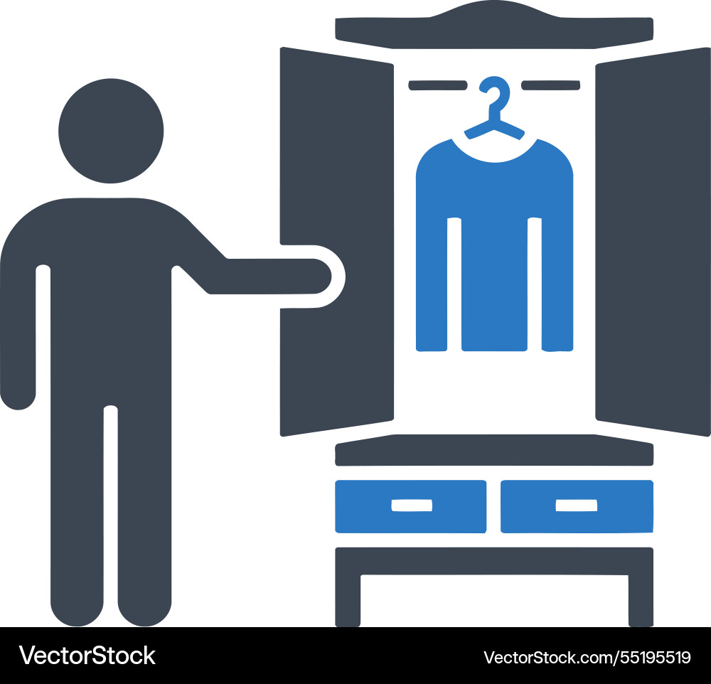 Wardrobe icon Royalty Free Vector Image - VectorStock