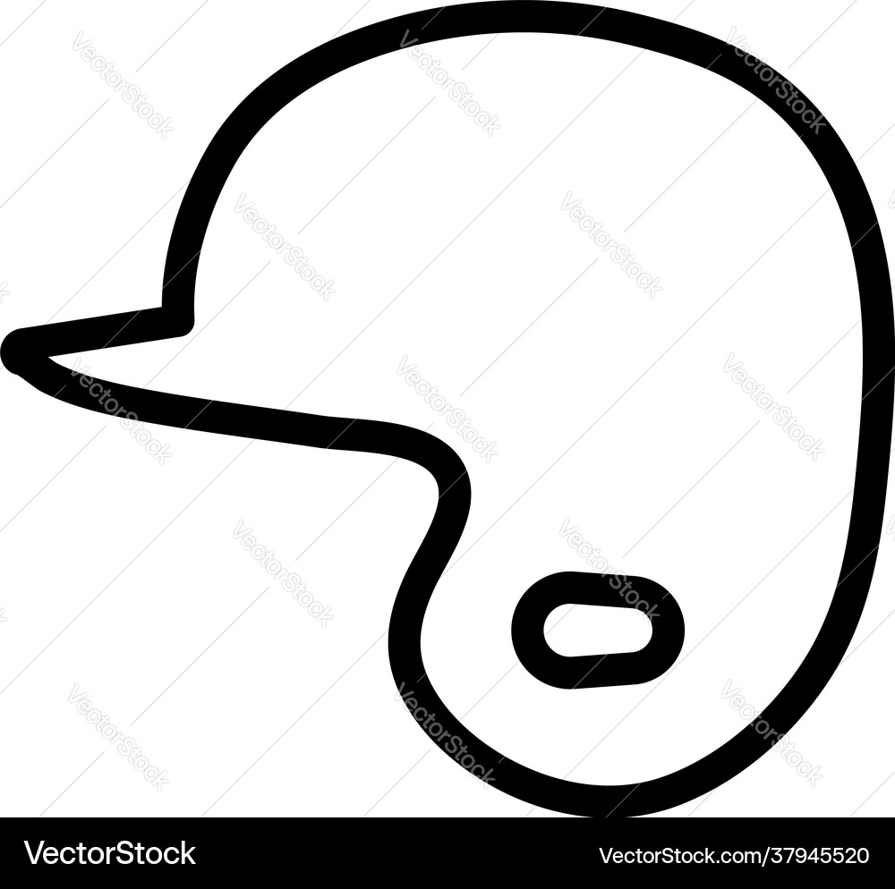 Baseball helmet icon Royalty Free Vector Image