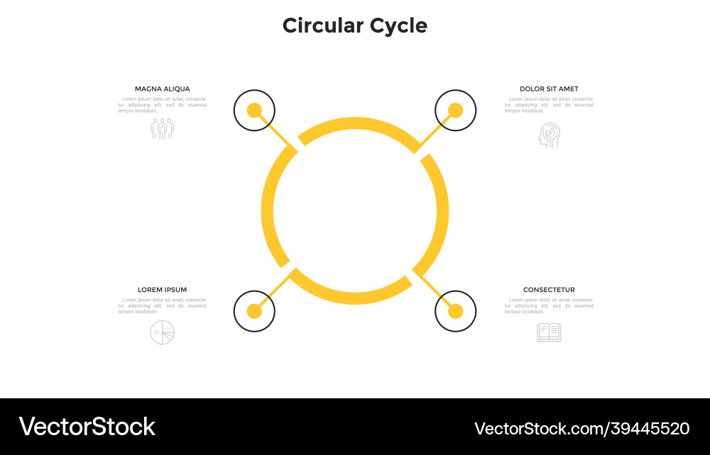 Circular Cycle Infographic Royalty Free Vector Image