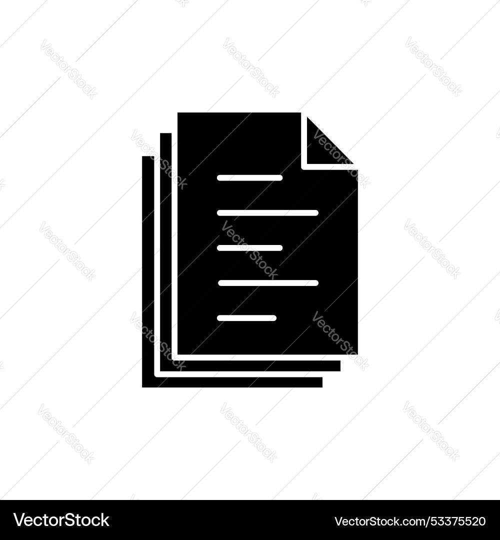 Document papers pile icon set office paperwork Vector Image