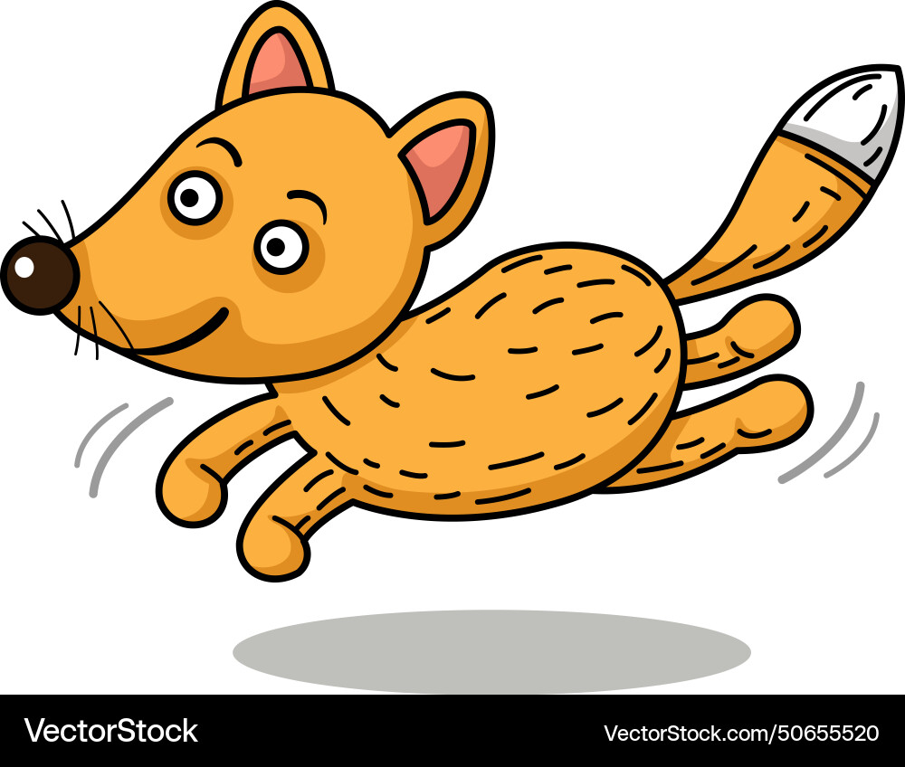 Hand drawn fox character Royalty Free Vector Image
