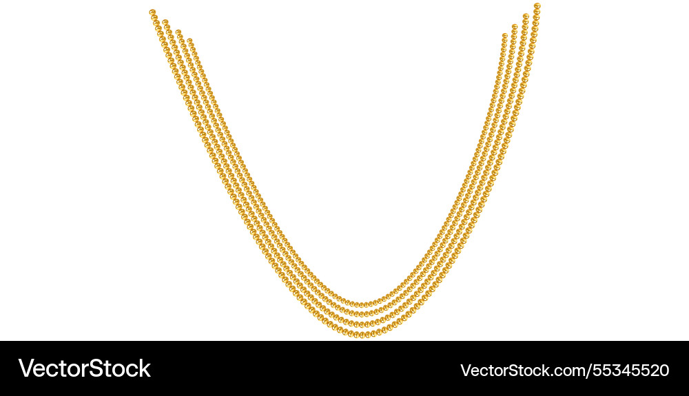 Multilayer gorgeous gold chains jewelry Royalty Free Vector