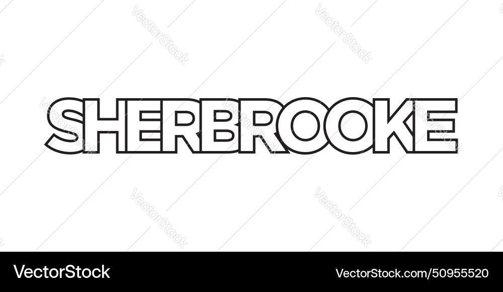 Sherbrooke in the canada emblem design Royalty Free Vector