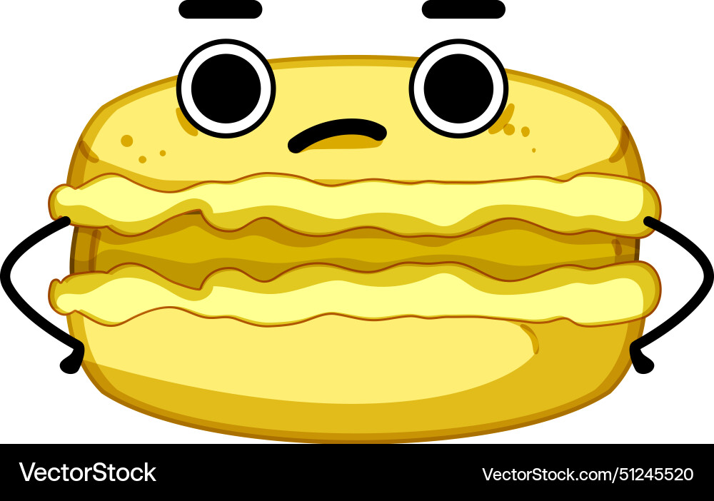Toy macaron character cartoon Royalty Free Vector Image