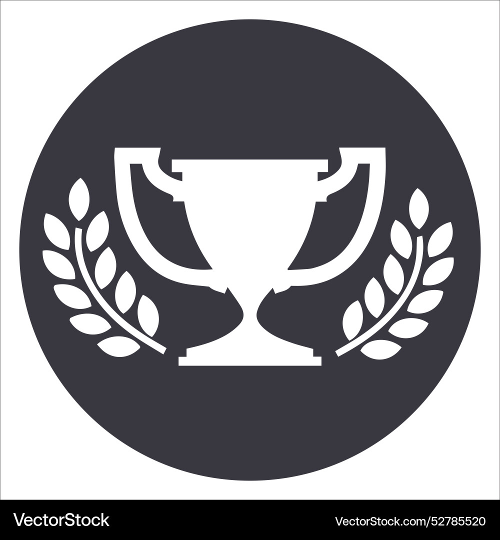 Trophy icon symbol design template Royalty Free Vector Image
