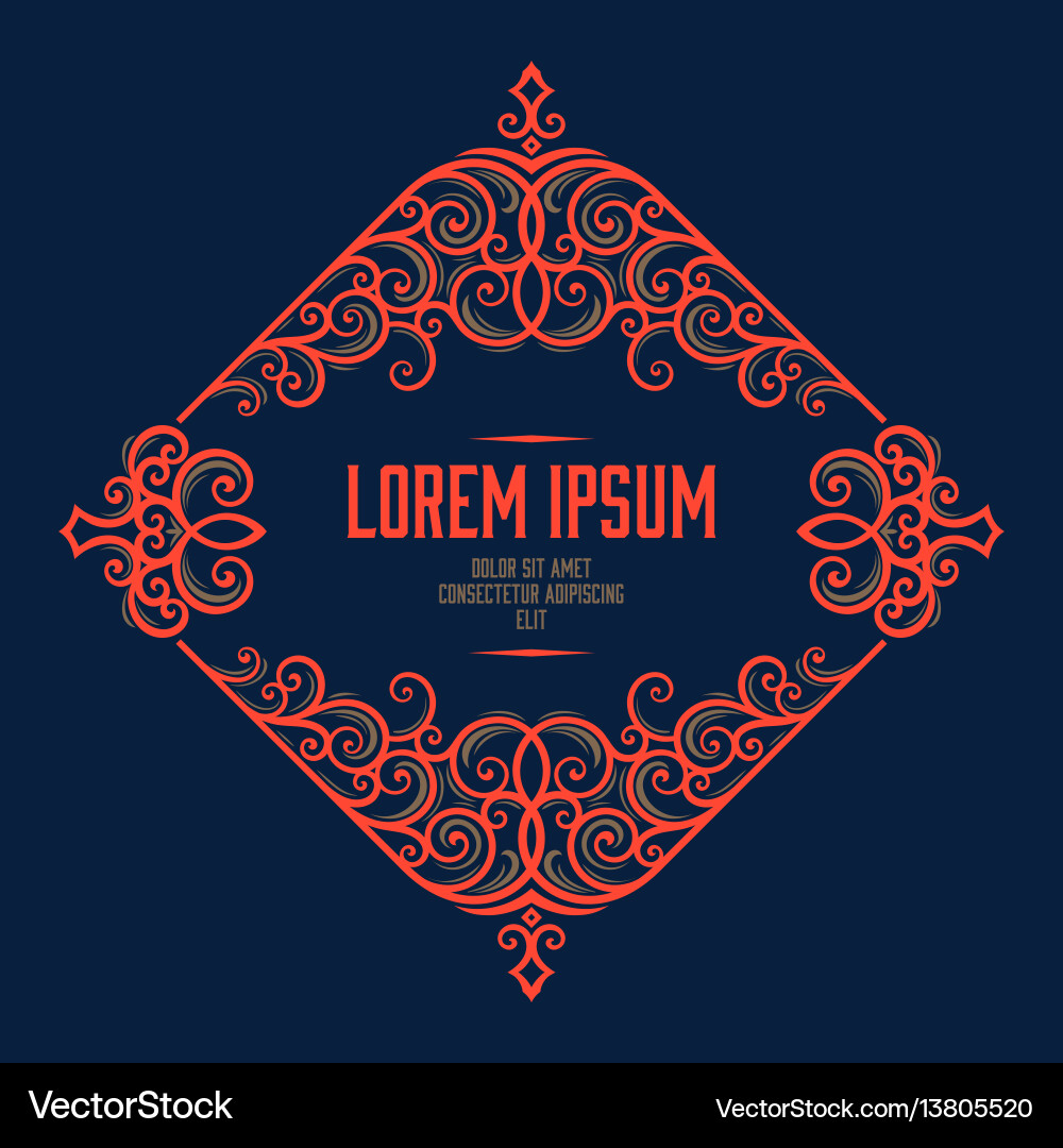 Vintage ornament frame Royalty Free Vector Image