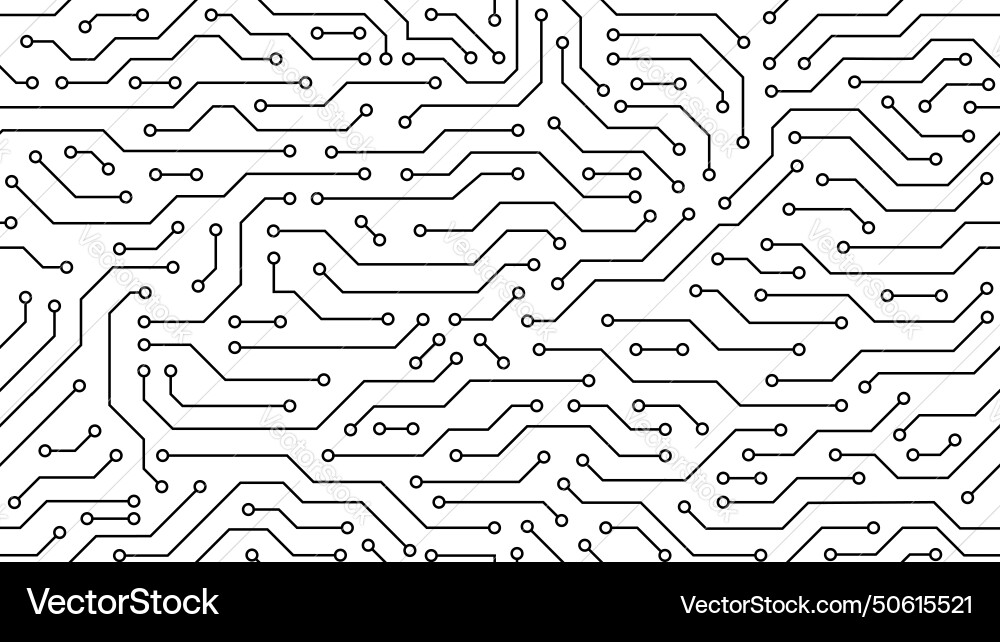 Computer motherboard seamless circuit pattern Vector Image