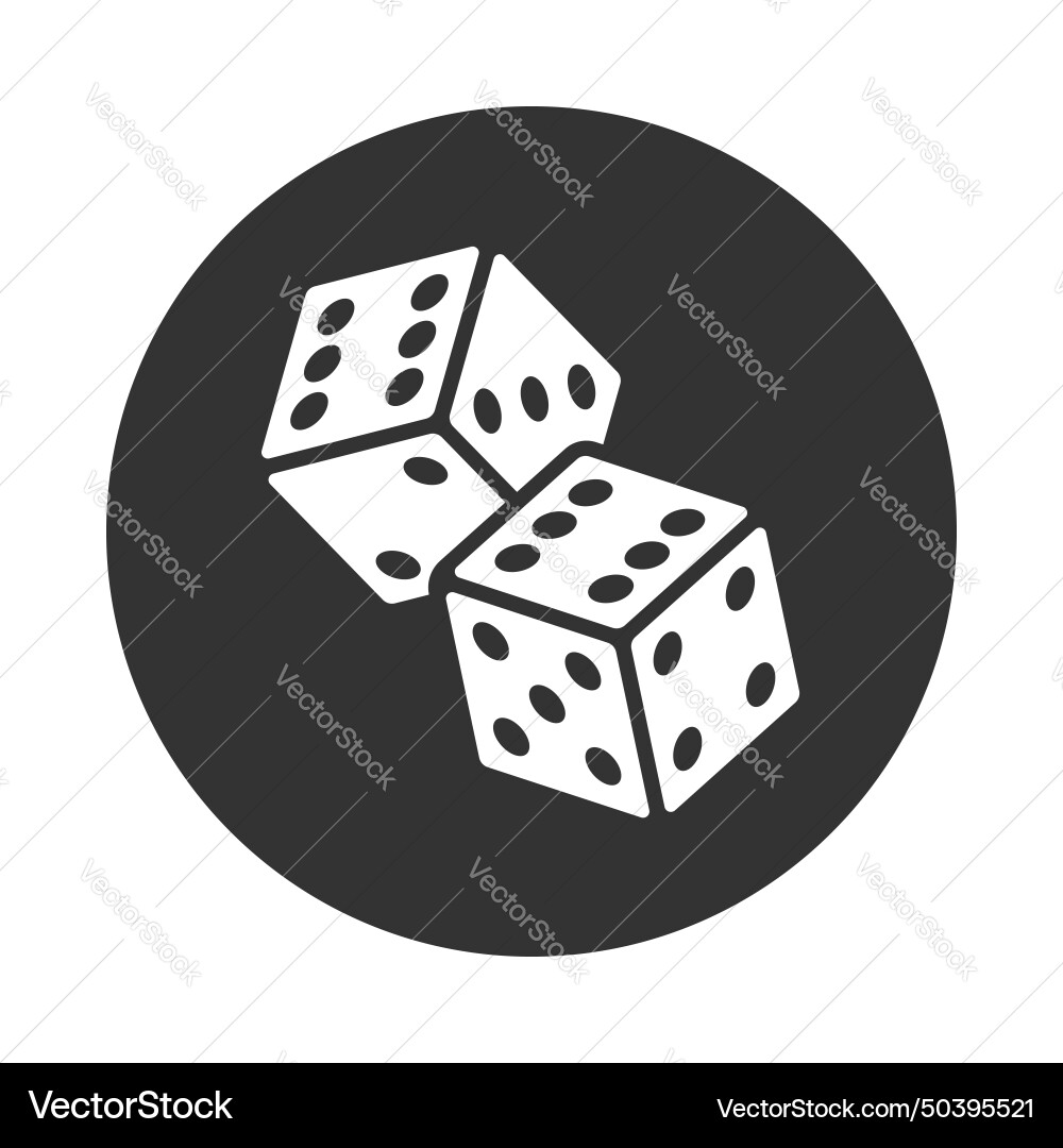 Dice icon Royalty Free Vector Image - VectorStock