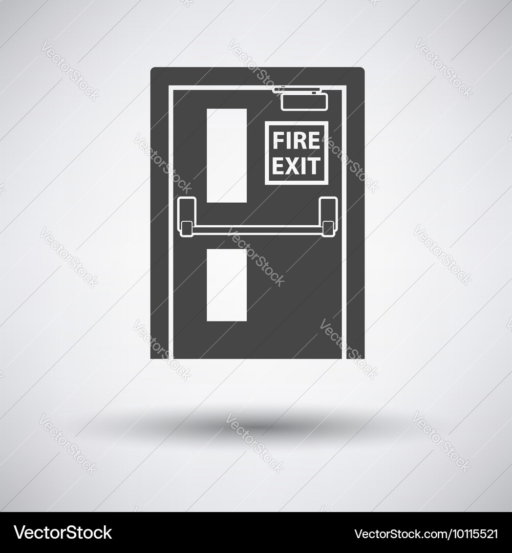 Fire exit door icon Royalty Free Vector Image - VectorStock