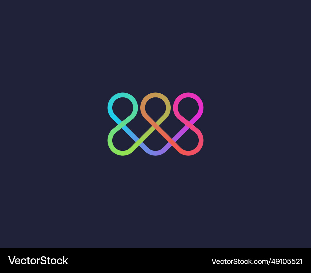People one line logo creative team care support Vector Image