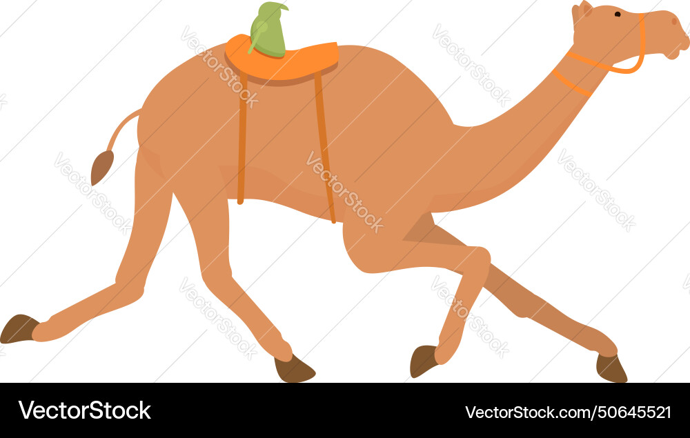 Speed camel run icon cartoon riding Royalty Free Vector