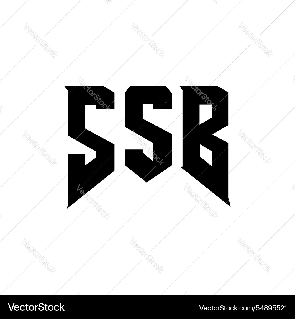 Ssb letter logo design for technology company Vector Image