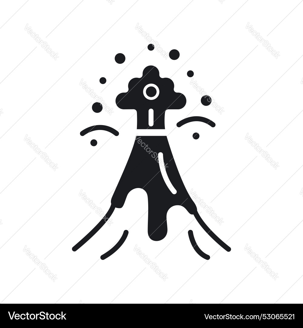 Volcano icon isolated on white background Vector Image