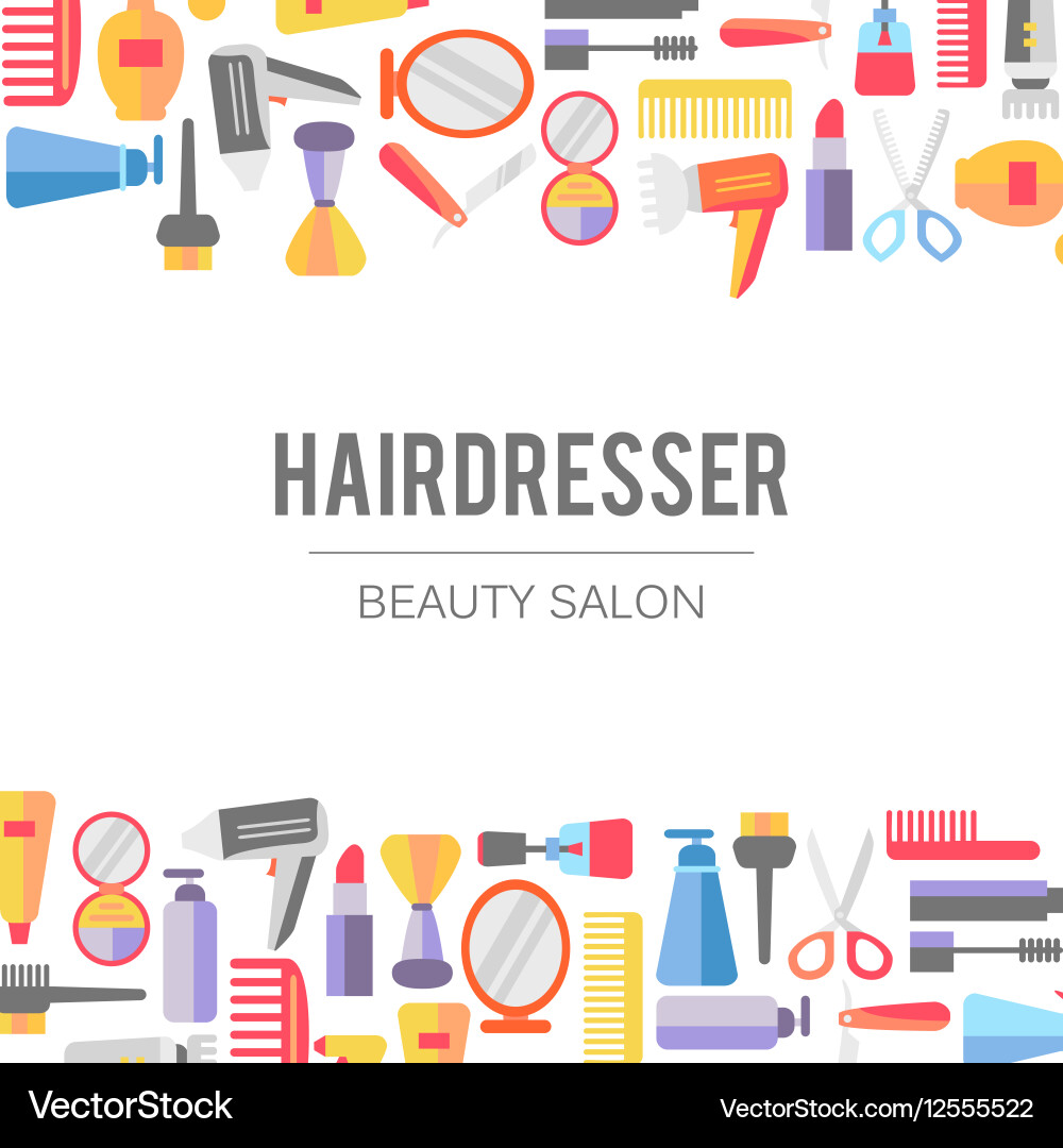 Beauty store background hand drawn Royalty Free Vector Image