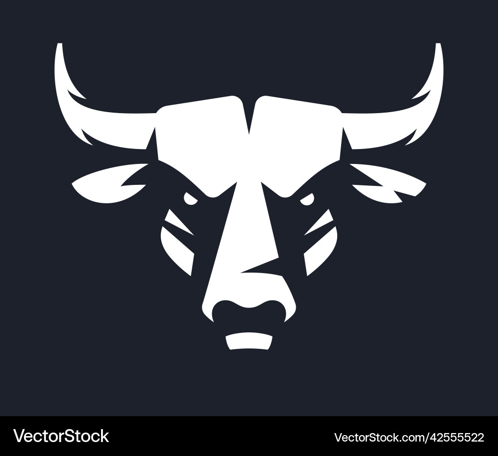 Bull Head Icon Royalty Free Vector Image - VectorStock