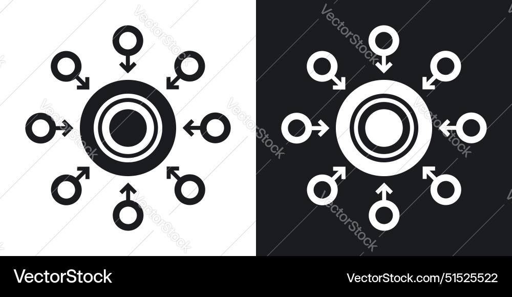 Centralized icon Royalty Free Vector Image - VectorStock