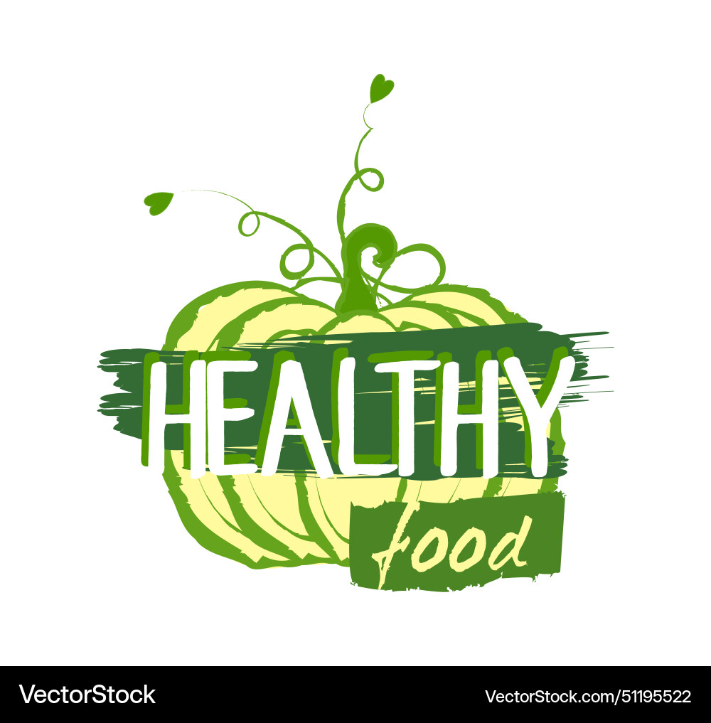 Healthy food sticker Royalty Free Vector Image