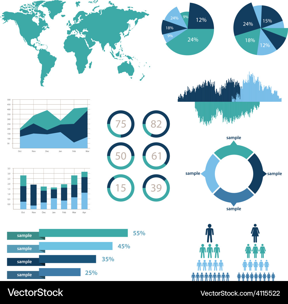 Map infographic Royalty Free Vector Image - VectorStock