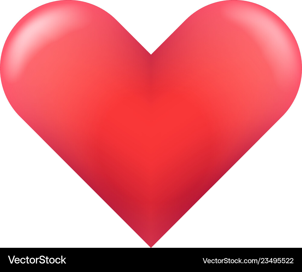 Red heart isolated on white background Royalty Free Vector