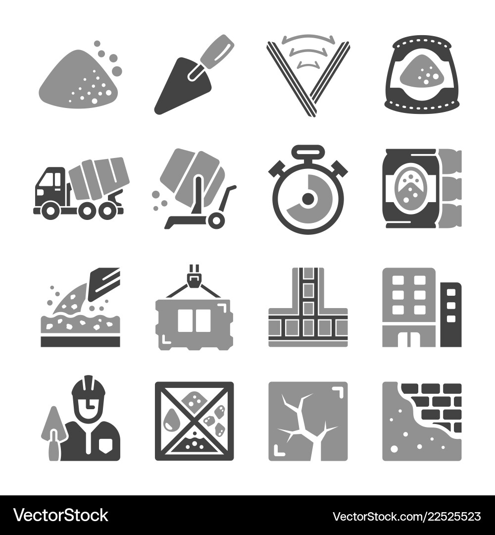Cement icon Royalty Free Vector Image - VectorStock