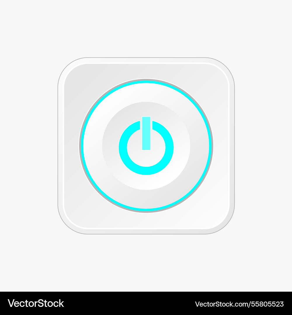 Circle start and power push button Royalty Free Vector Image