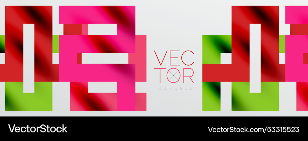 Colorful squares lines minimal abstract Royalty Free Vector