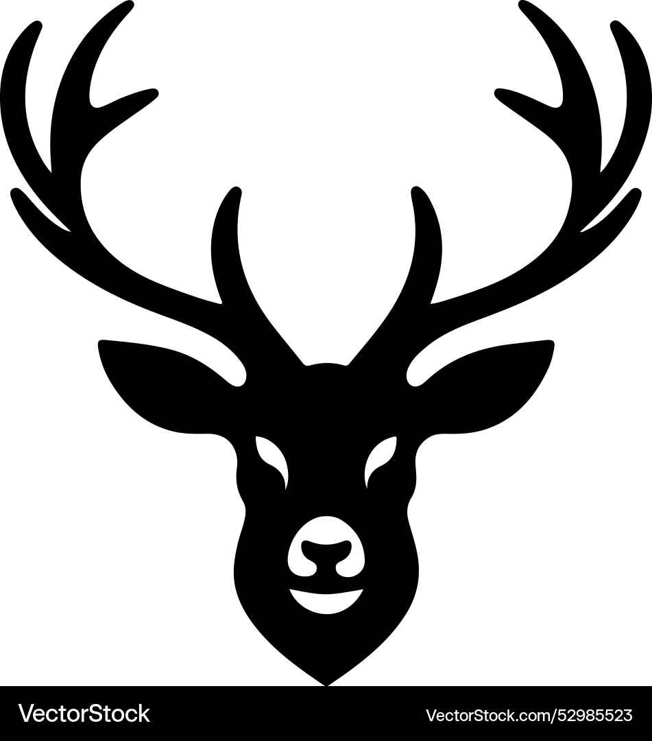 Deer head silhouette royalty Royalty Free Vector Image